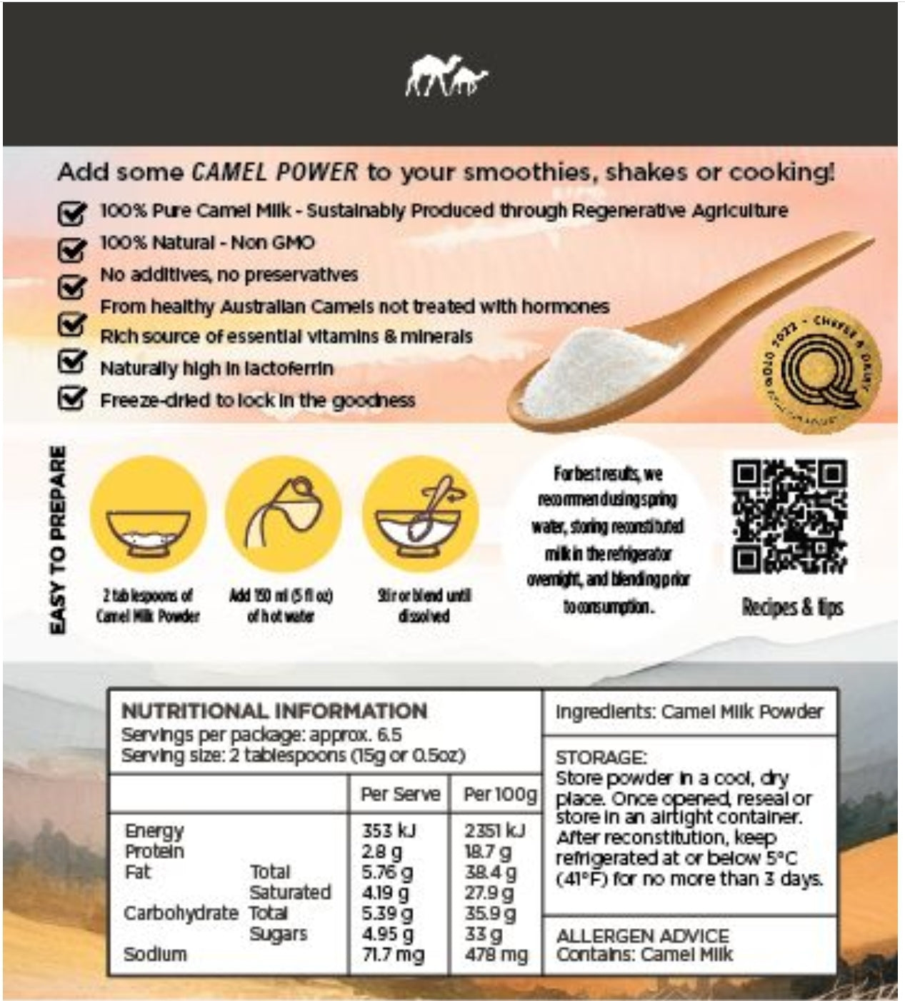 Camel Milk Powder – Grove Online