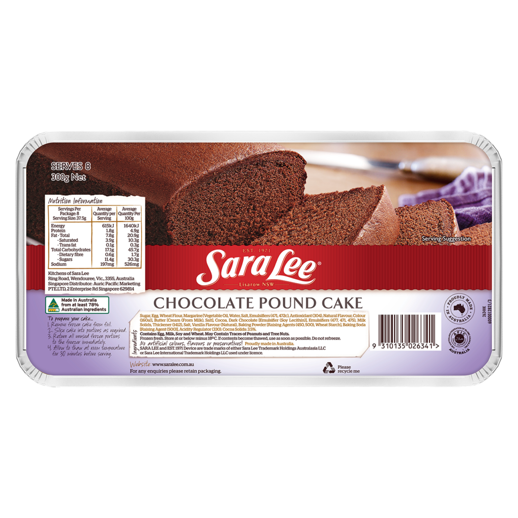 Sara Lee Chocolate Pound Cake | Online Orders | Home Delivery – Grove ...